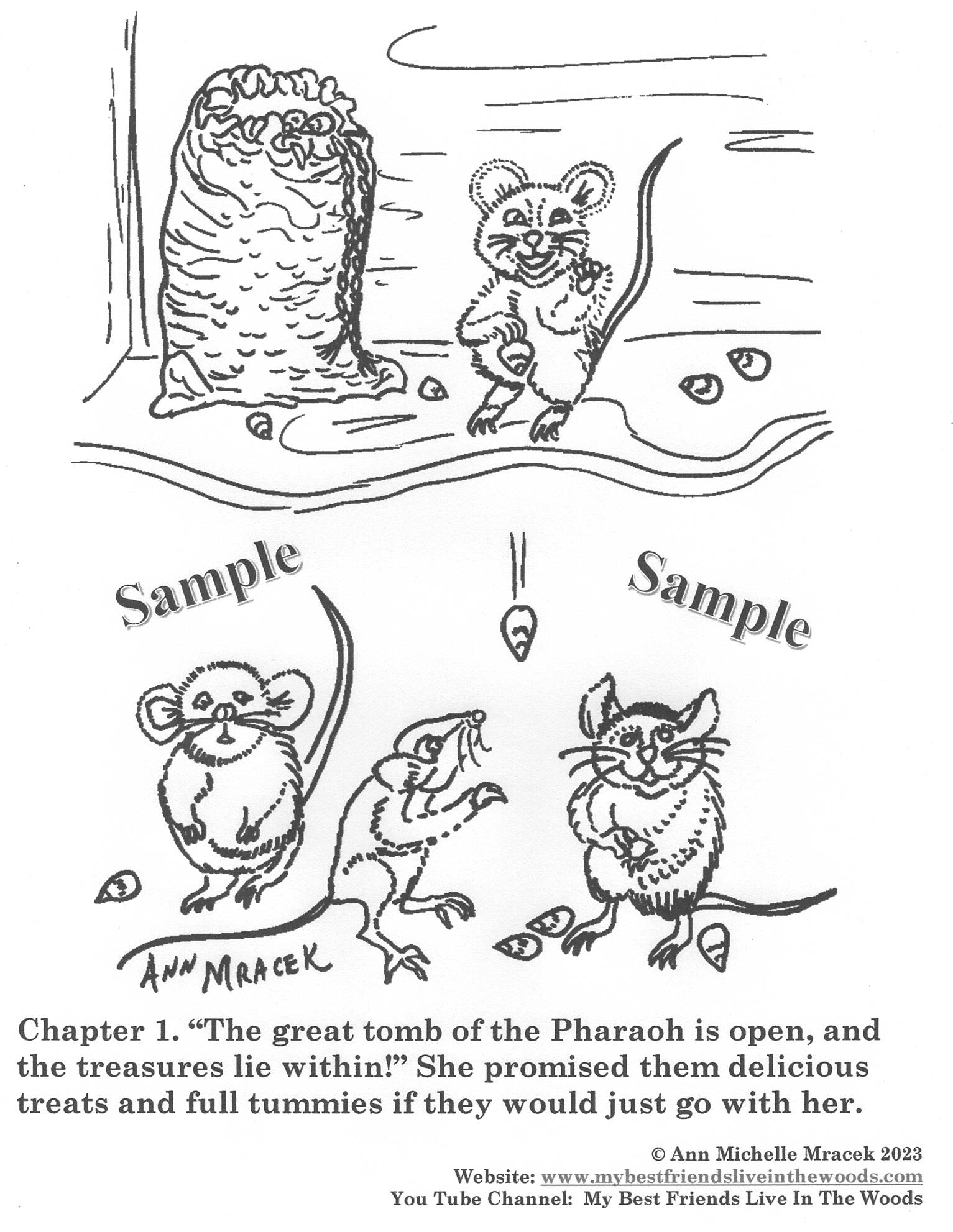 Chapter 1 - Secret Mouse Party - Coloring Book Page - Inspirational ...